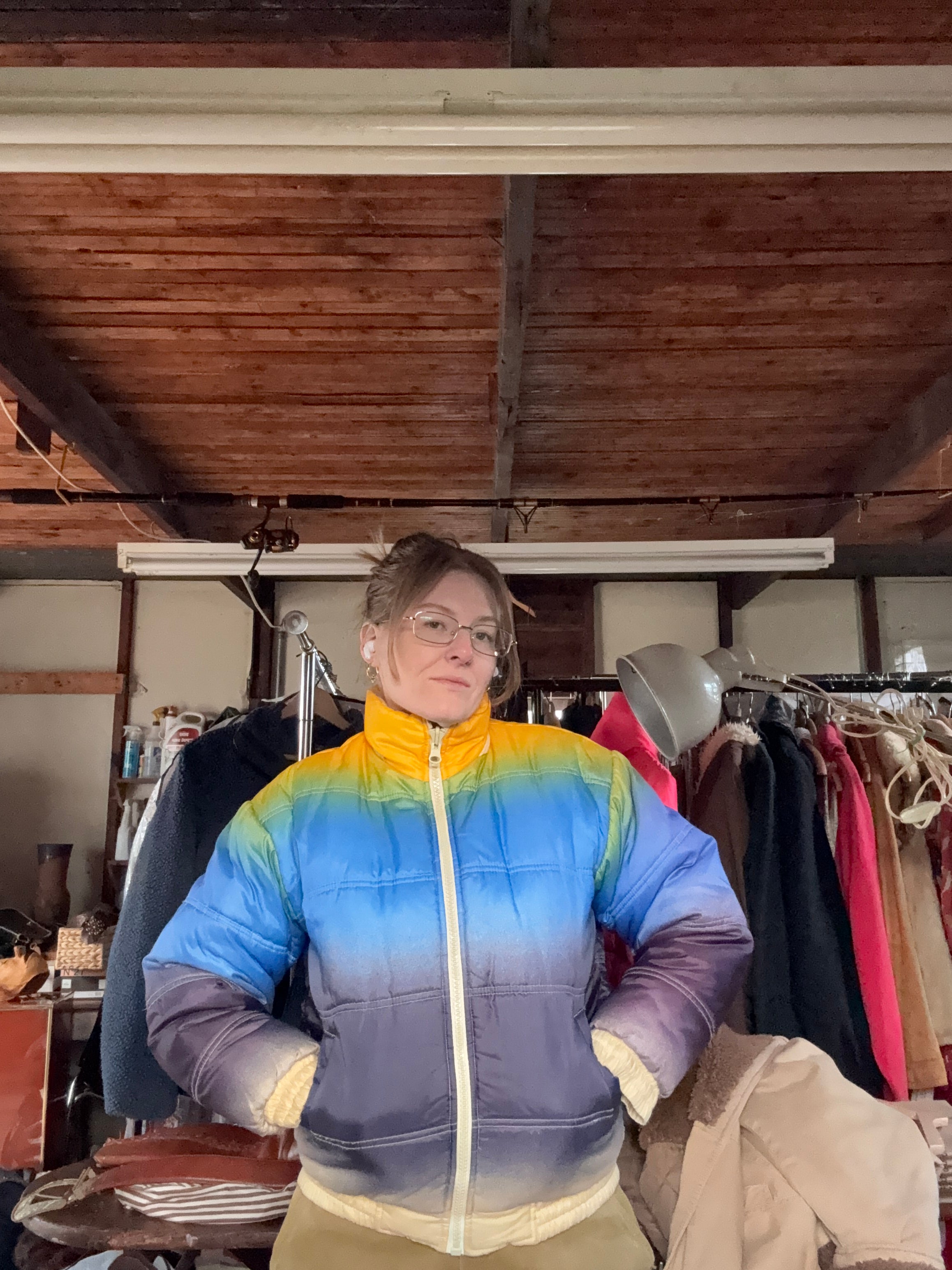 1980s Puffer Jacket Reversible – Honey Cycle Vintage